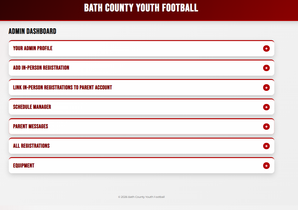 Bath County Youth Football Registration | Kristie Jones